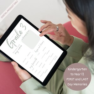 School Years Memory Book: First & Last Day Photo Album (CANVA Template ...