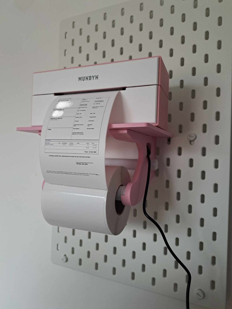 Thermal Printer Stand for Table Top or Ikea SKADIS Pegboard, UPPSPEL ...