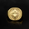 14K Gold Wolf Signet Rings for Men, 18K Gold Wolf Head Ring, Gifts for ...