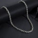 Silver Chain Necklaces for Men, Rope Chain Necklaces, Puffed Link Chain ...