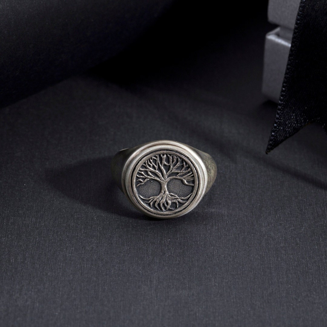 Sterling Silver Tree of Life Ring, Viking Amulet, Men's Jewelry - Etsy ...