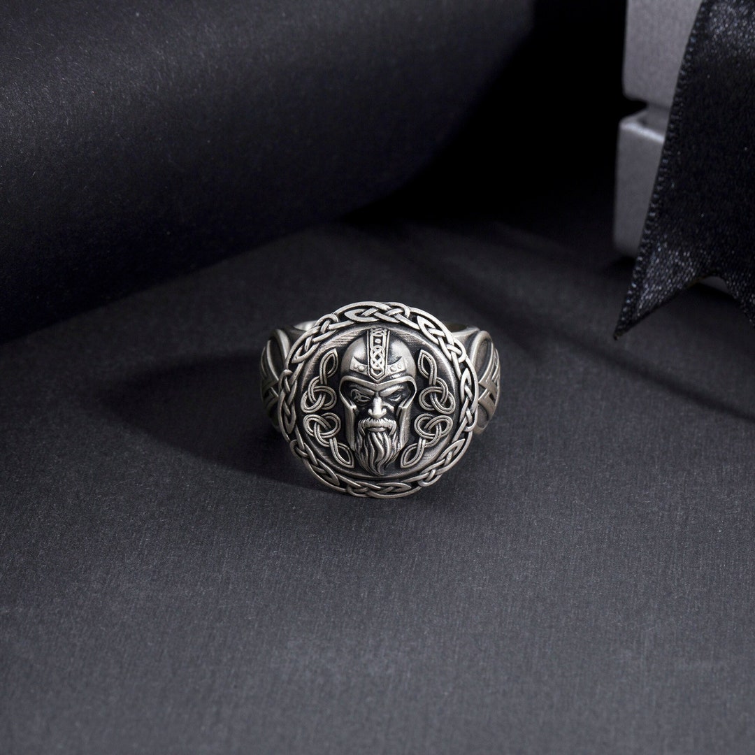 Sterling Silver Viking Warrior Odin Ring, God of War Odin Ring, Best ...
