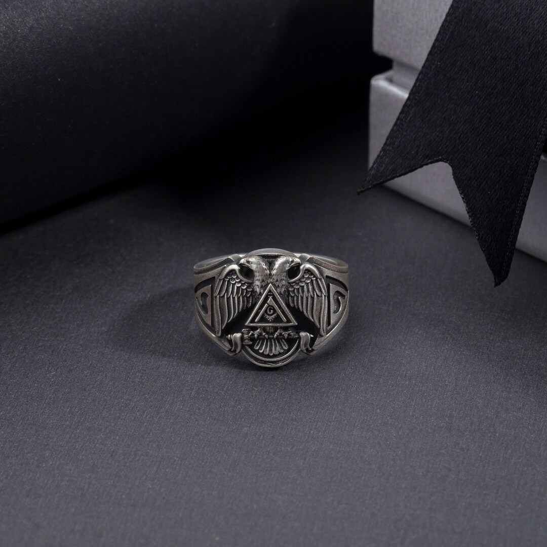 Double Headed Eagle Masonic Ring, Freemasons Rings, G Class Degree ...