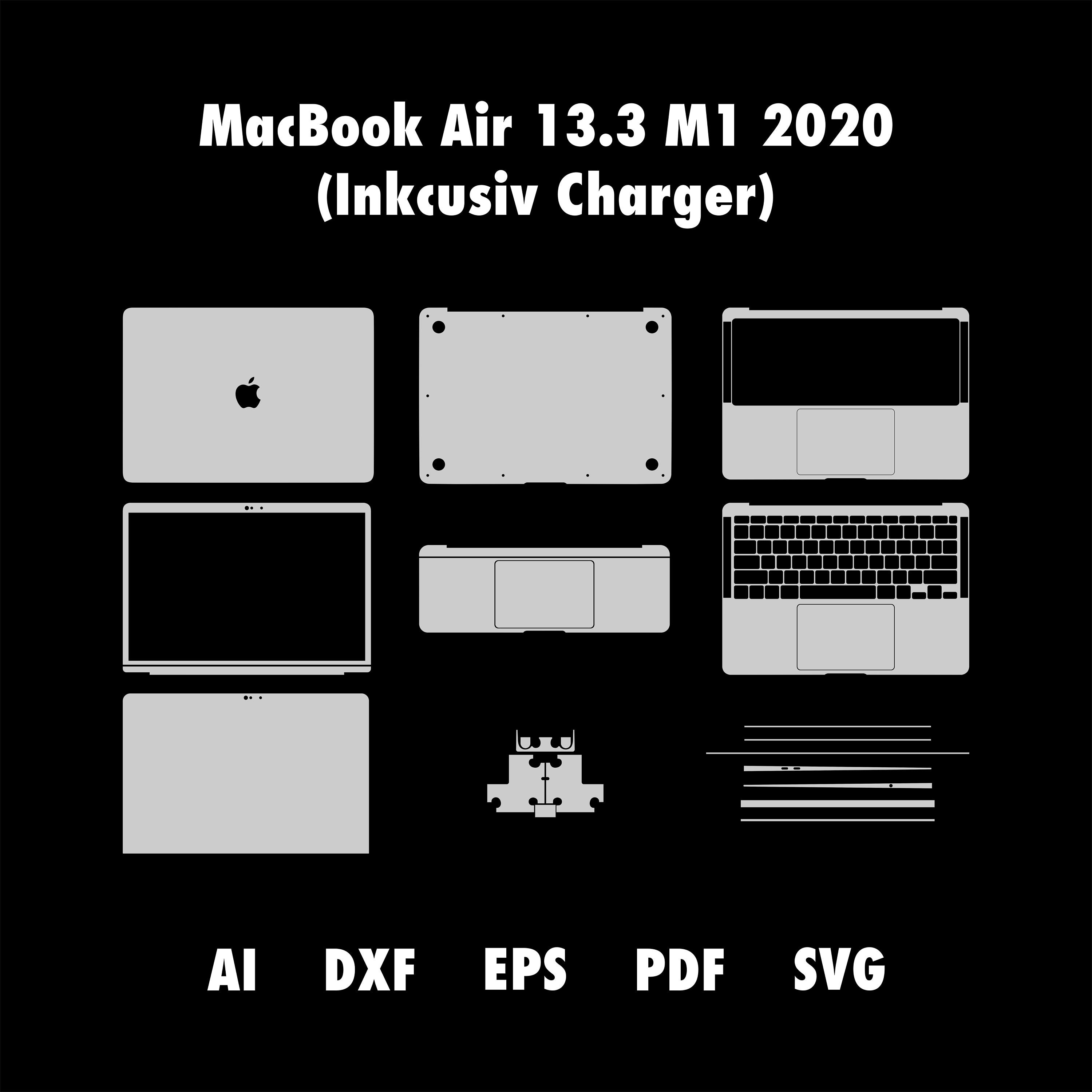 MacBook Air 13.3 2020 M1 Vector Skin Cut Files, MacBook Air 13,3 M1 Cut ...