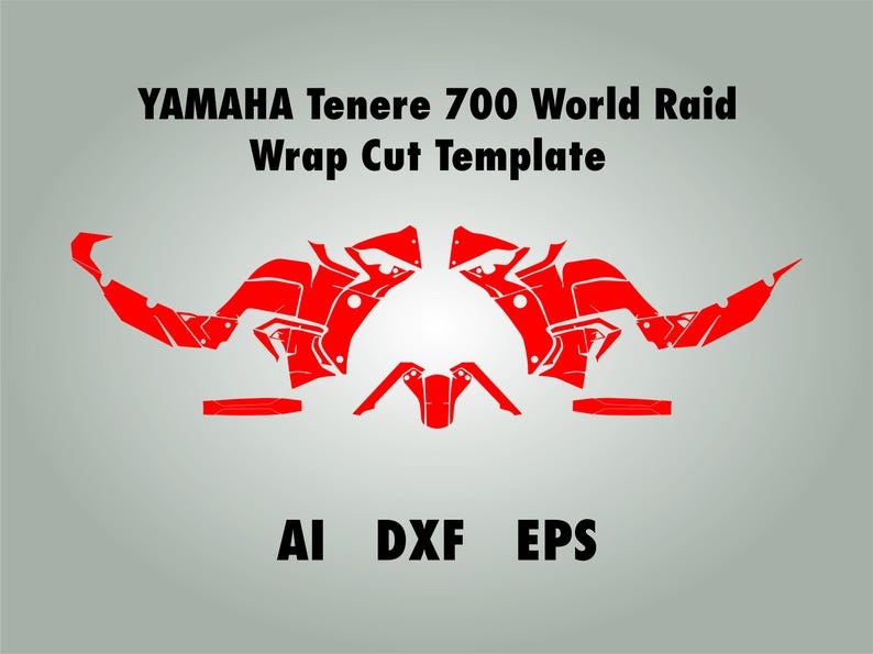 Yamaha Tenere 700 World Raid Graphics Template – Print & Cut Wrap File ...