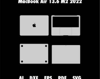 MacBook Air 13.3 2020 M1 Vector Skin Cut Files, MacBook Air 13,3 M1 Cut ...