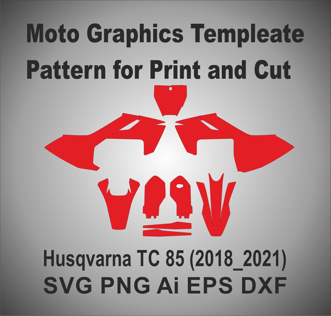 Husqvarna TC 85 2018 2019 2020 2021 Skin Vector Graphic Template, Ready ...