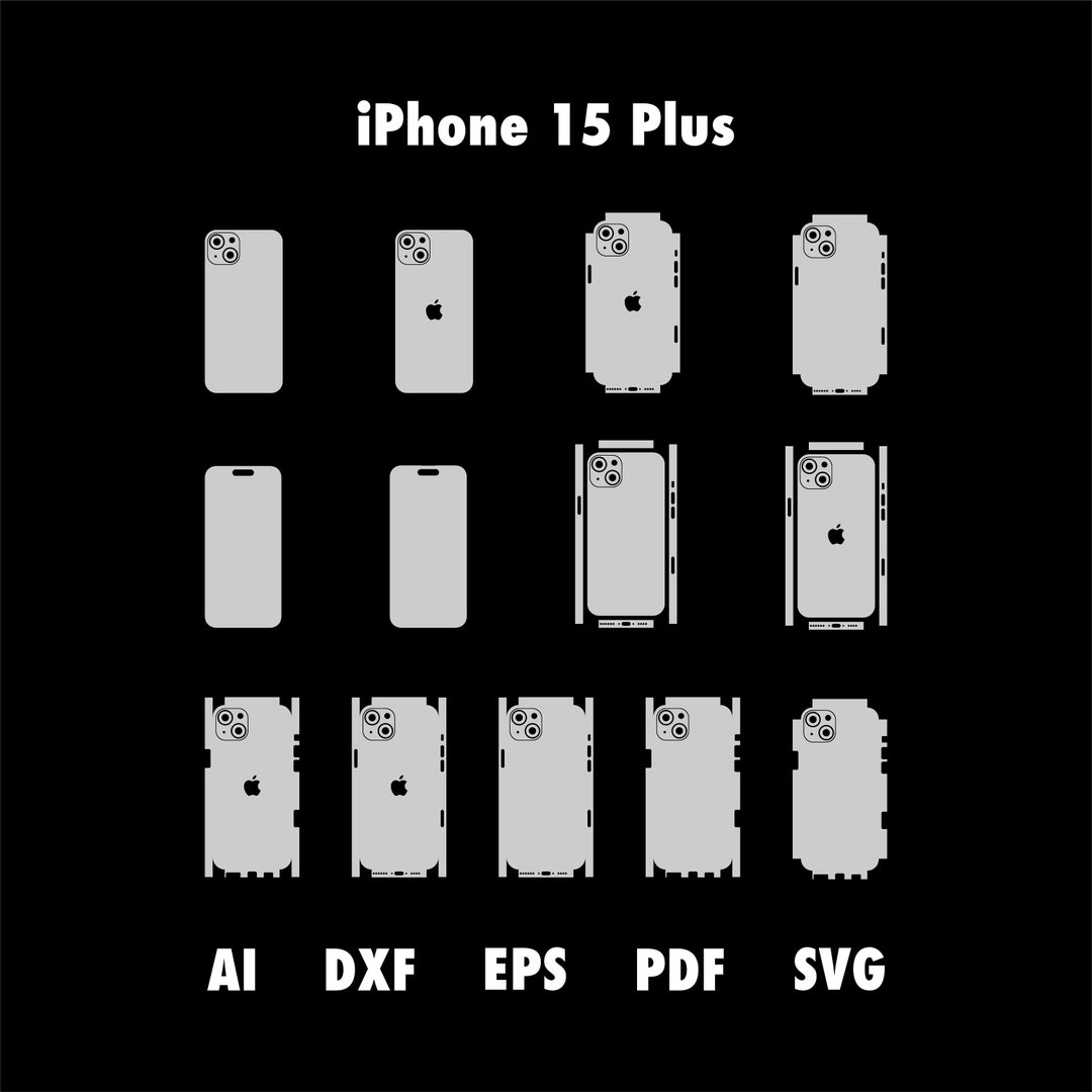 Apple iPhone 15 Plus Skin Template, iPhone 15 Plus Skin Cut, iPhone 15 ...