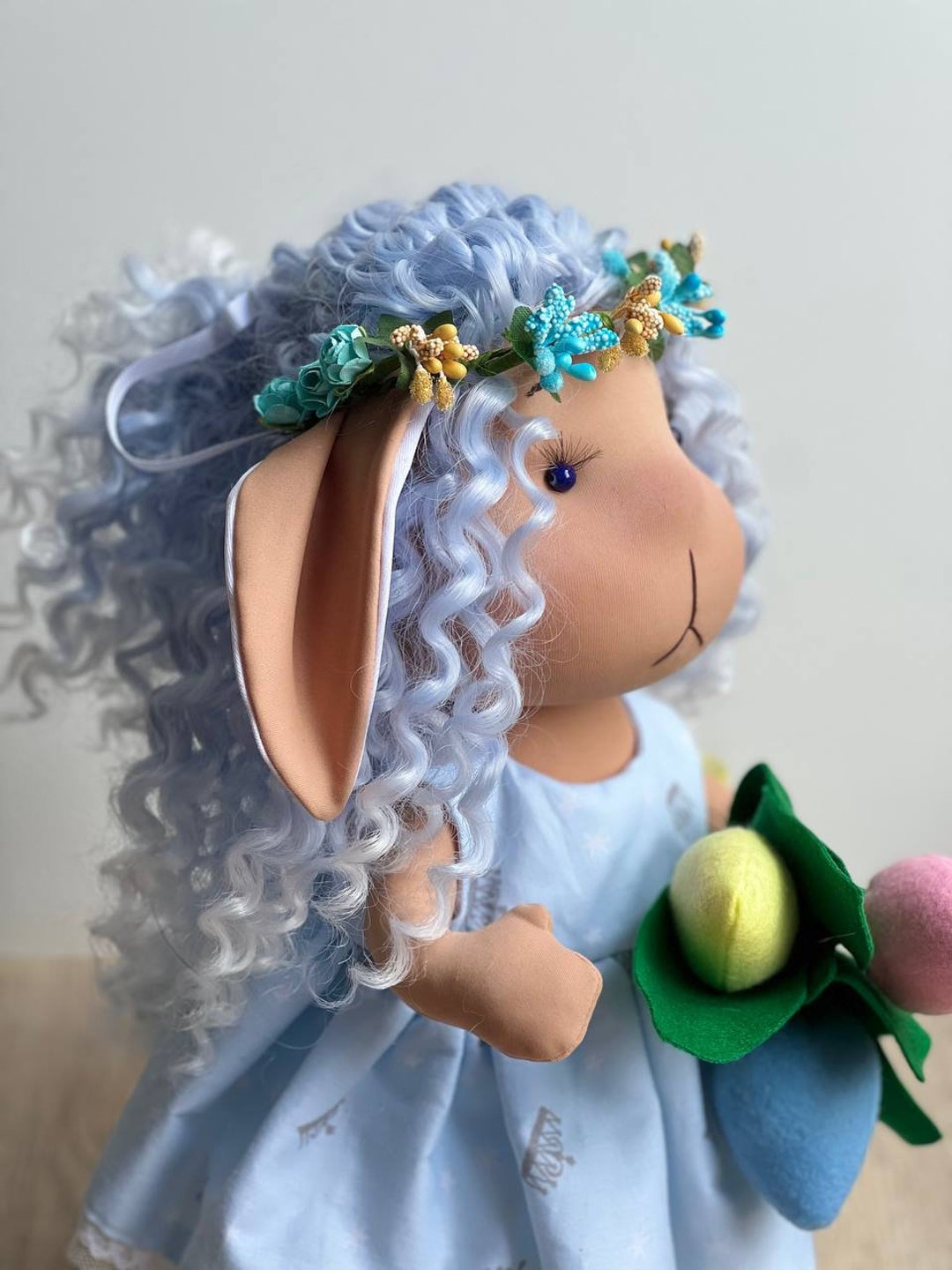 Sewing Rabbit Handmade 12inch Rag Doll, Waldorf Easter Bunny With Set ...