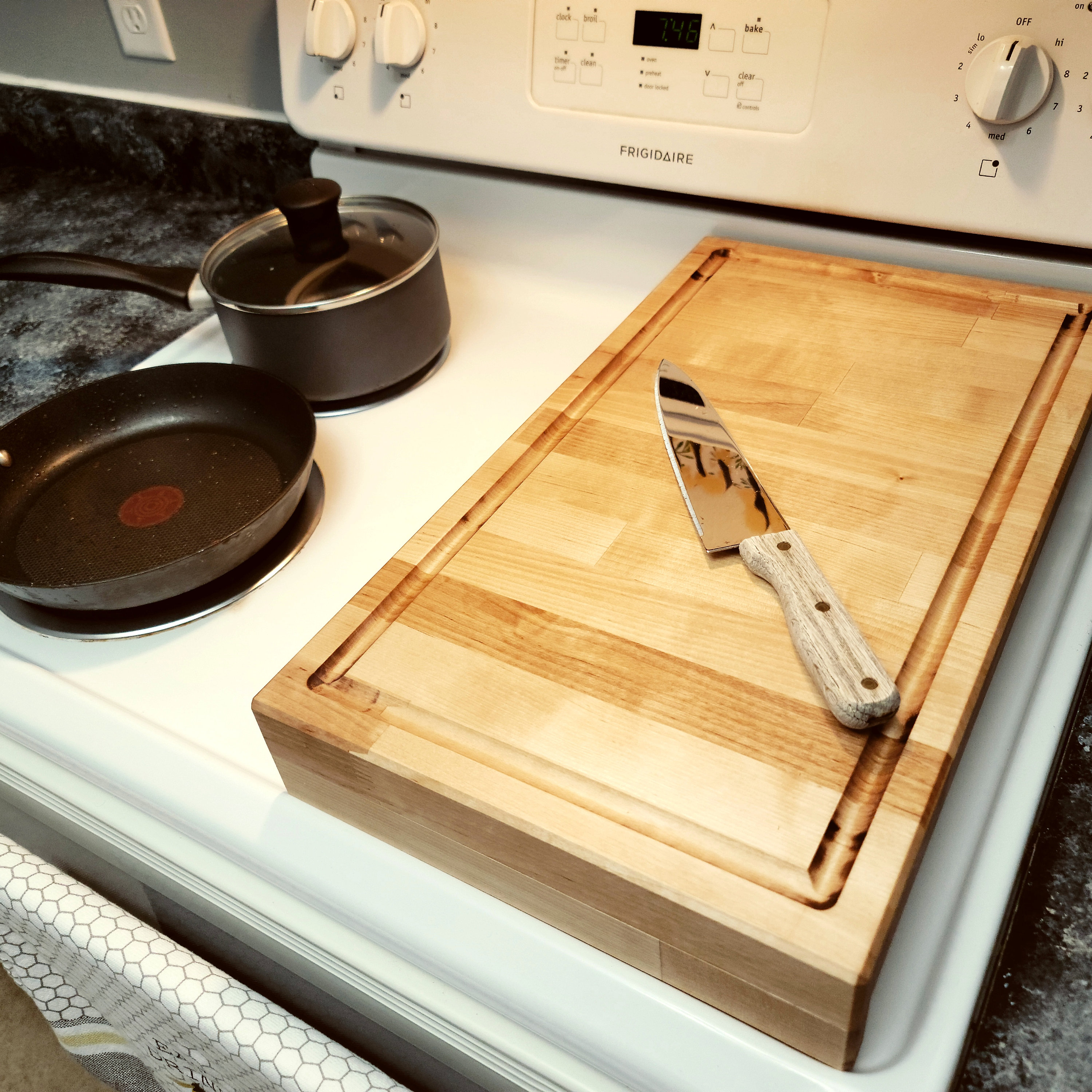 Butcher Block Stove Cover Custom Sizes Available FREE SHIPPING - Etsy