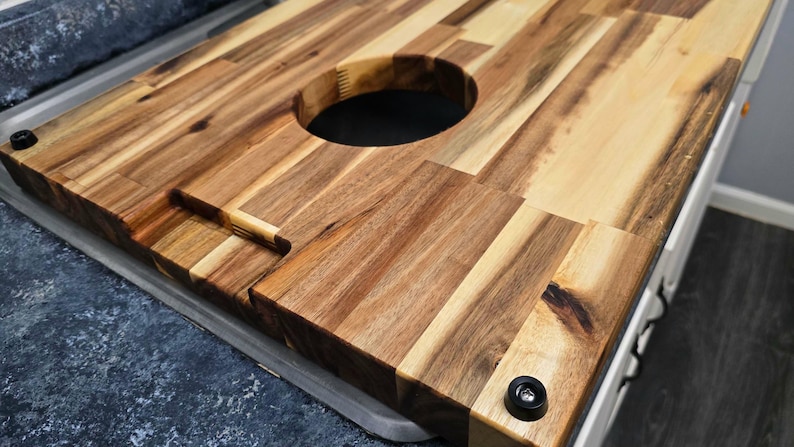 Acacia Butcher Block Sink Cover Cutting Board - Etsy