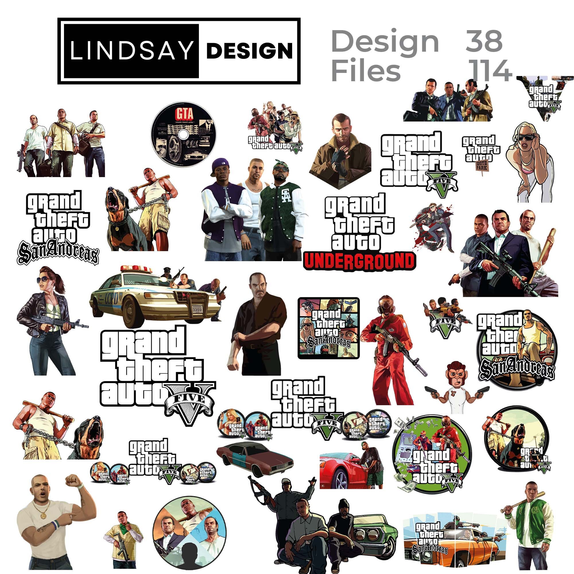 Gtav-svg-png-pdf Files for Cricut Stickers - Etsy