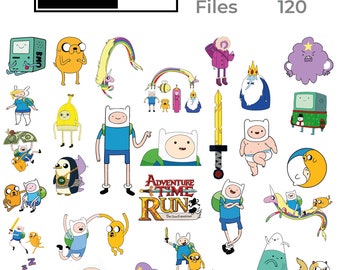 Adventure Time -SVG-PNG-PDF Layered Files for Cricut -adventure Package ...