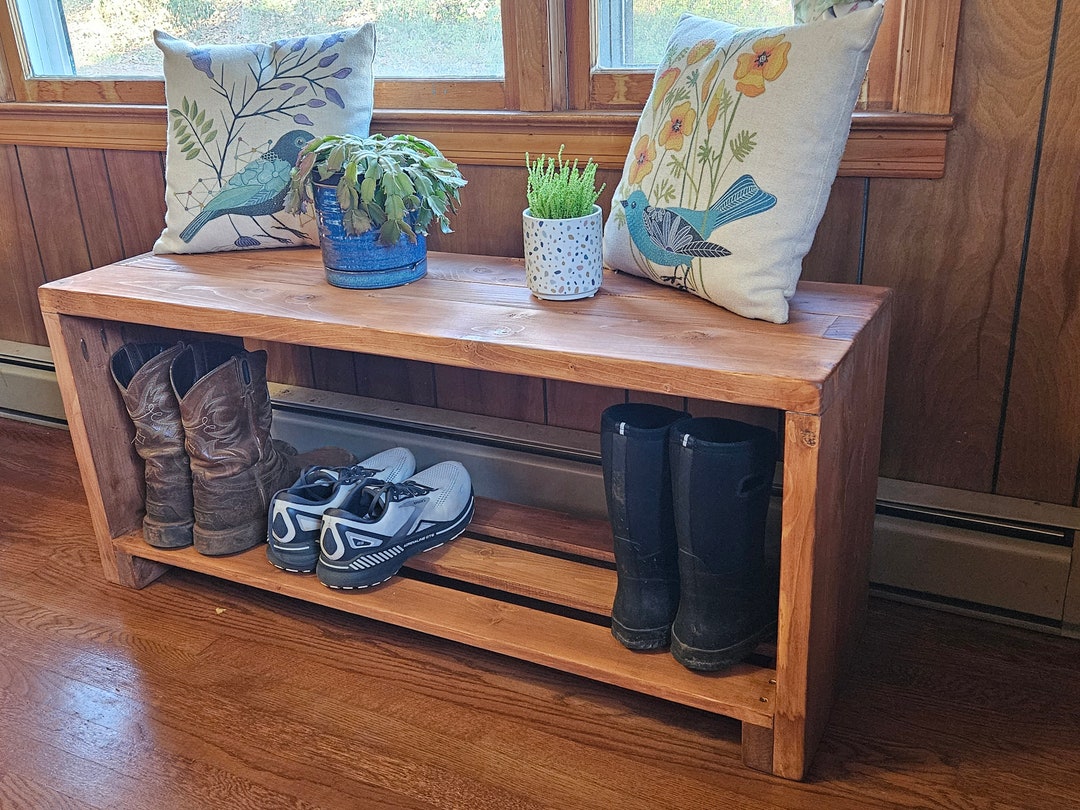 Custom Built Farmhouse Style Entry Bench / Farmhouse Style Furniture ...