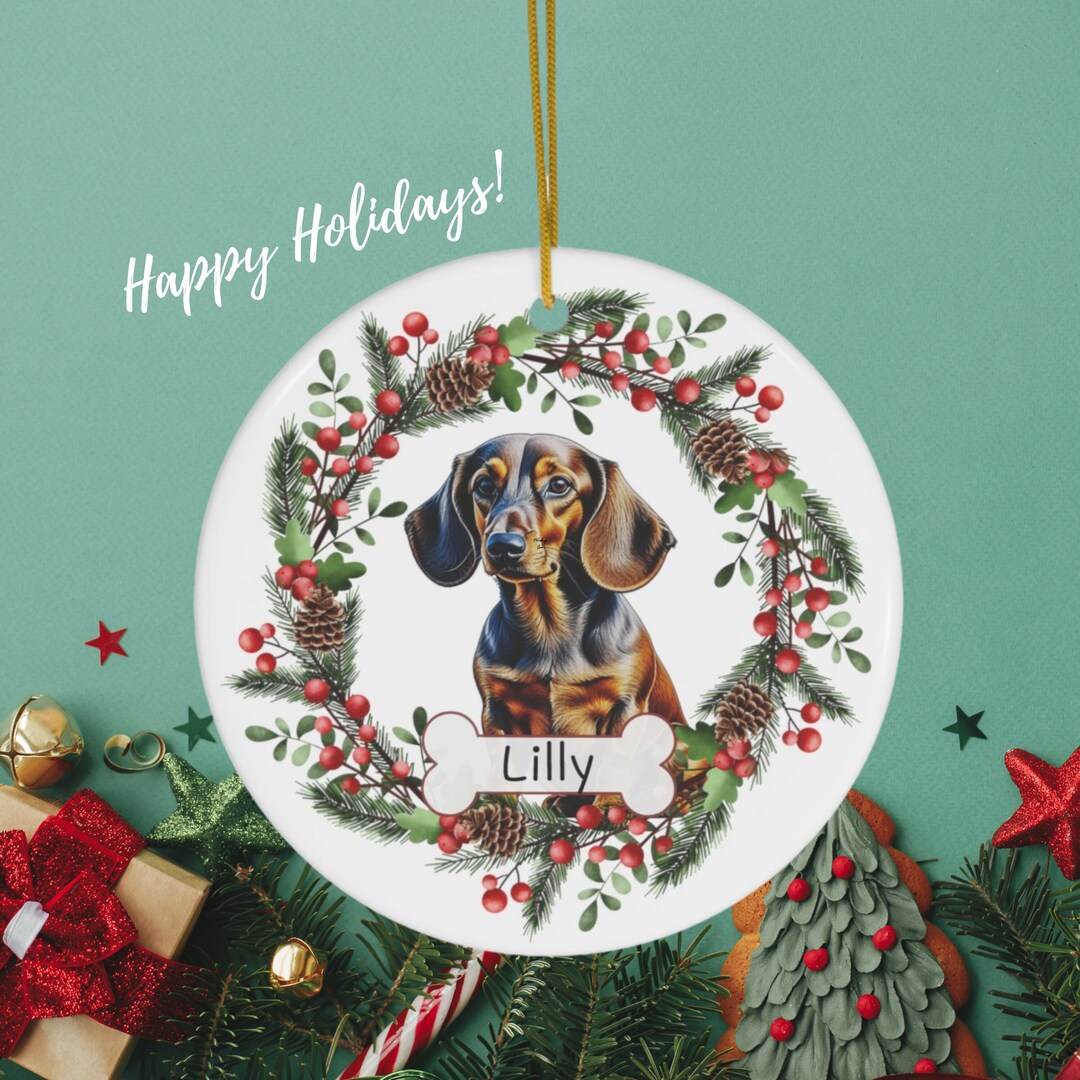 Dachshund Christmas Ornament, Dachshund Personalized, Chiweenie ...