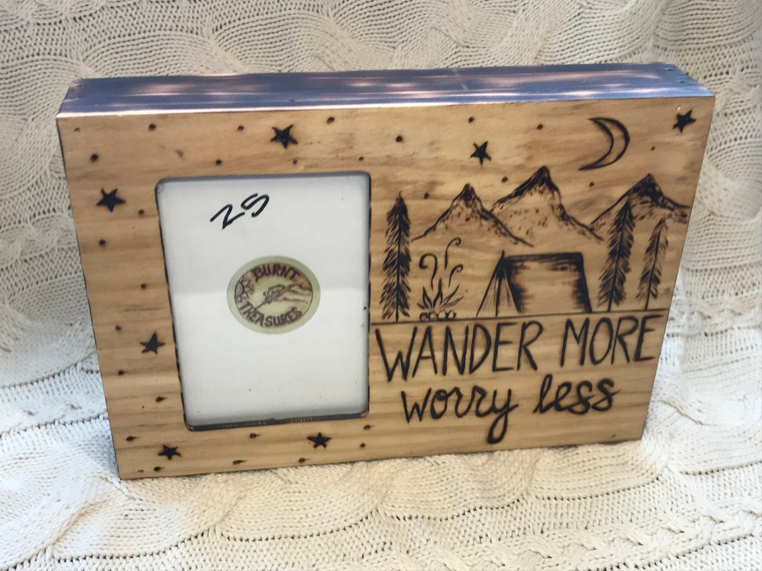 Wood Burned Custom Photo Frame Pyrography Art - Etsy