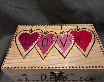 Hand Crafted Wood Burned Custom Box - Etsy