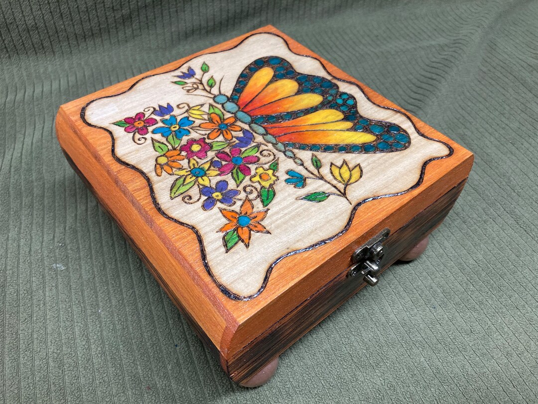 Hand Crafted Wood Burned Custom Box - Etsy