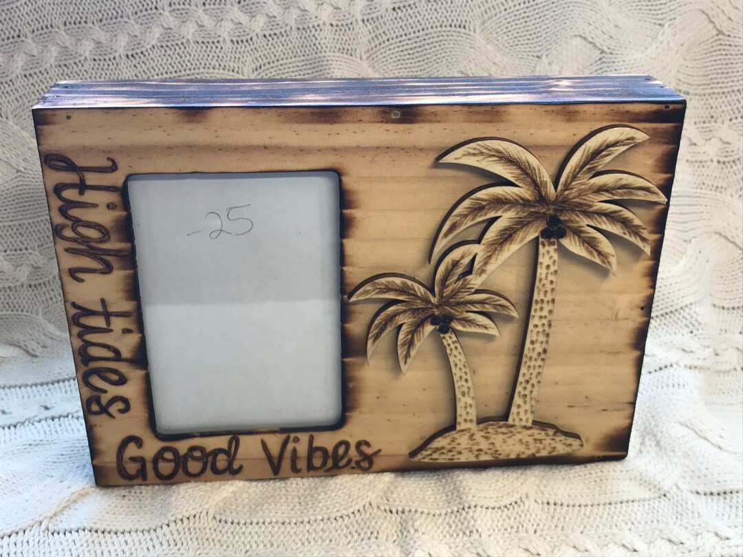 Wood Burned Custom Photo Frame Pyrography Art - Etsy