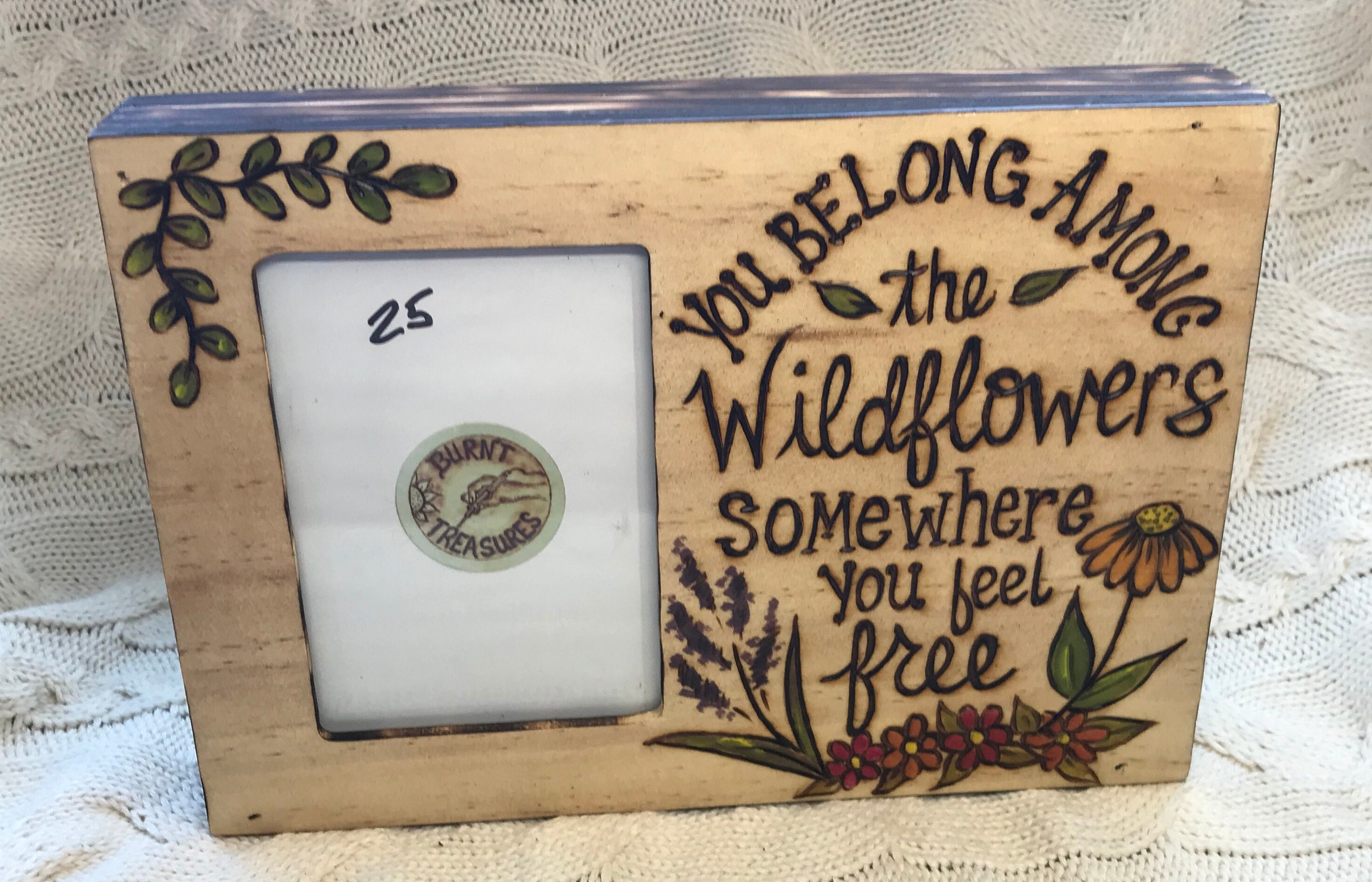 Wood Burned Custom Photo Frame Pyrography Art - Etsy