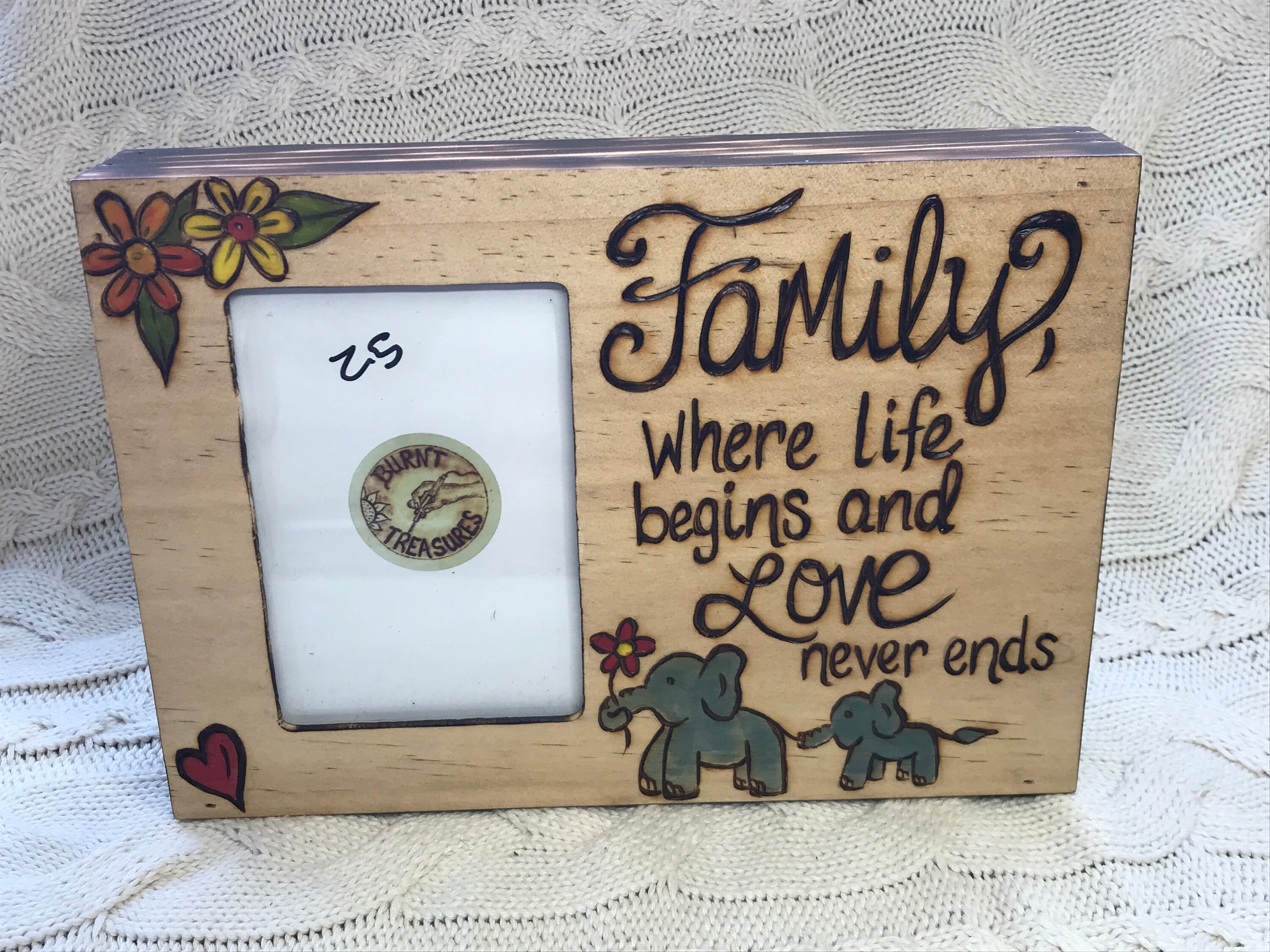 Wood Burned Custom Photo Frame Pyrography Art - Etsy