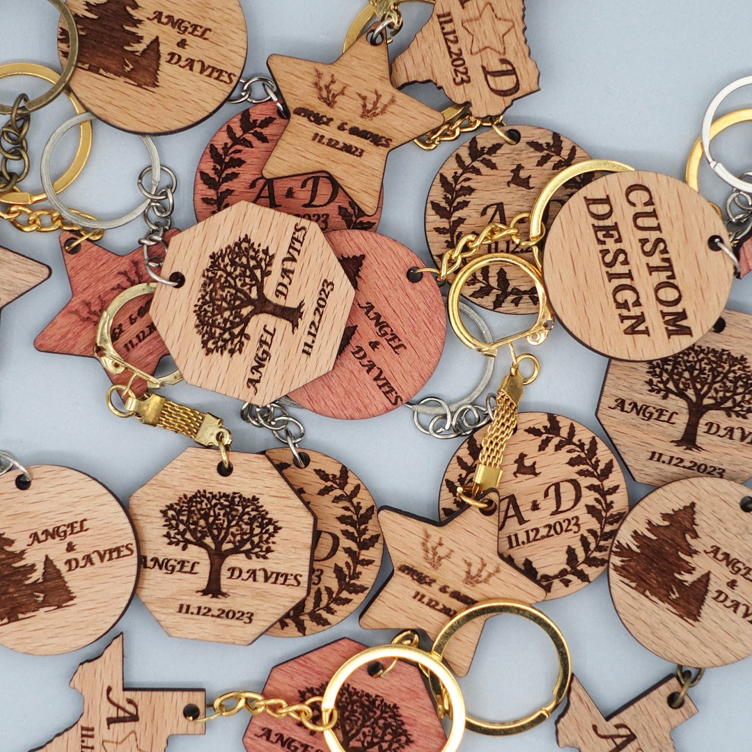 Family Reunion Party Favors, Custom Wood Keyrings, Personalized Party ...