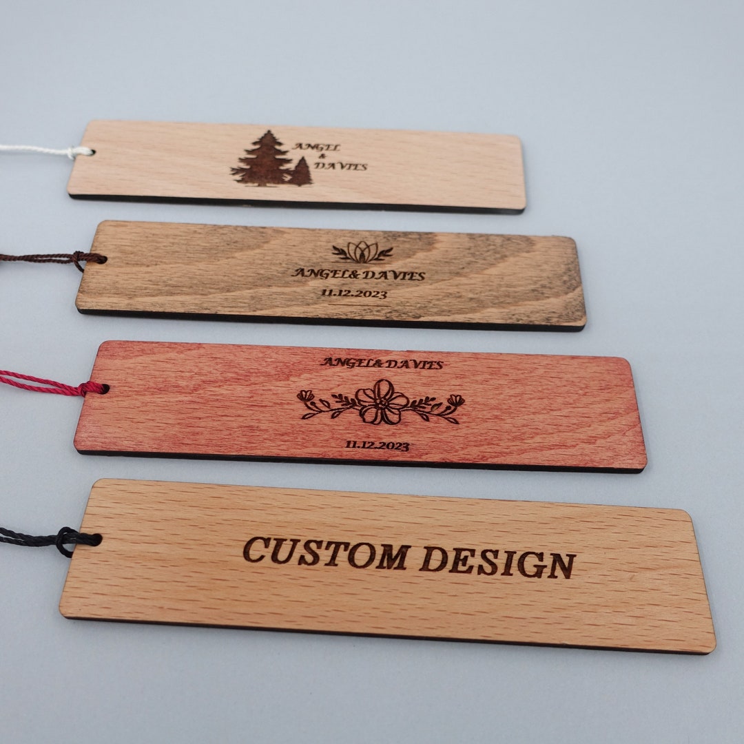 Bookmarks Christmas Favors, Custom Wooden Bookmarks in Bulk, Bookmarks ...