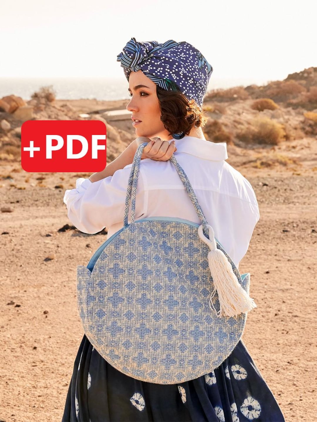 Boho Round Bag Pattern - Full PDF Pattern and Step-by-step Instructions ...