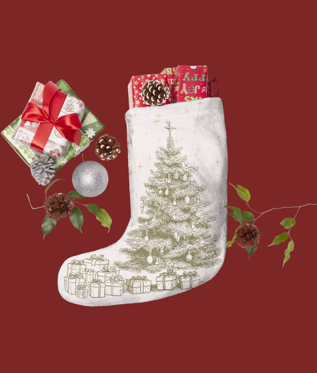 Personalized Christmas Stockings, Christmas Decoration, Seasonal ...