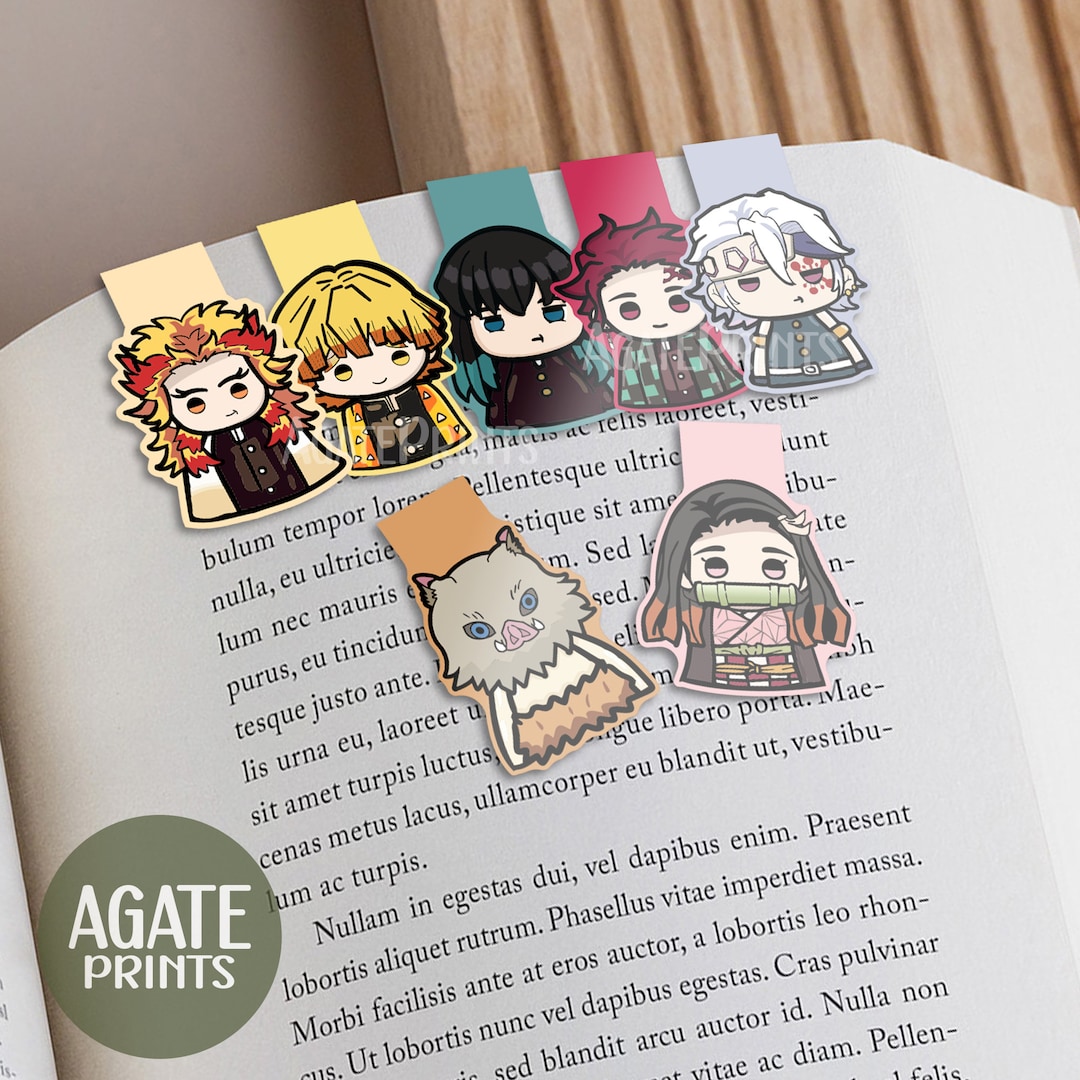 Demon S Hunter Chibi Magnetic Bookmark Nezuko Tanjiro Inosuke Zenitsu ...