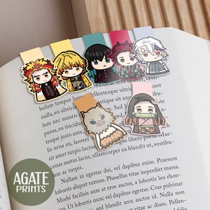 Demon S Hunter Chibi Magnetic Bookmark Nezuko Tanjiro Inosuke Zenitsu ...