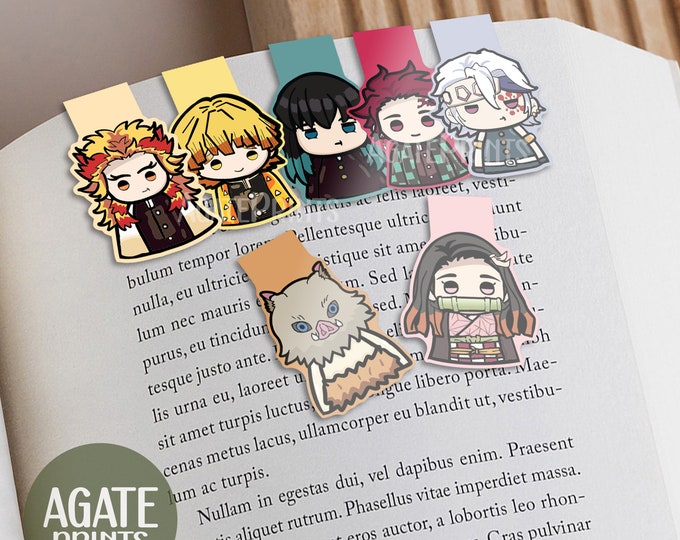 Demon S Hunter Chibi Magnetic Bookmark Nezuko Tanjiro Inosuke Zenitsu ...