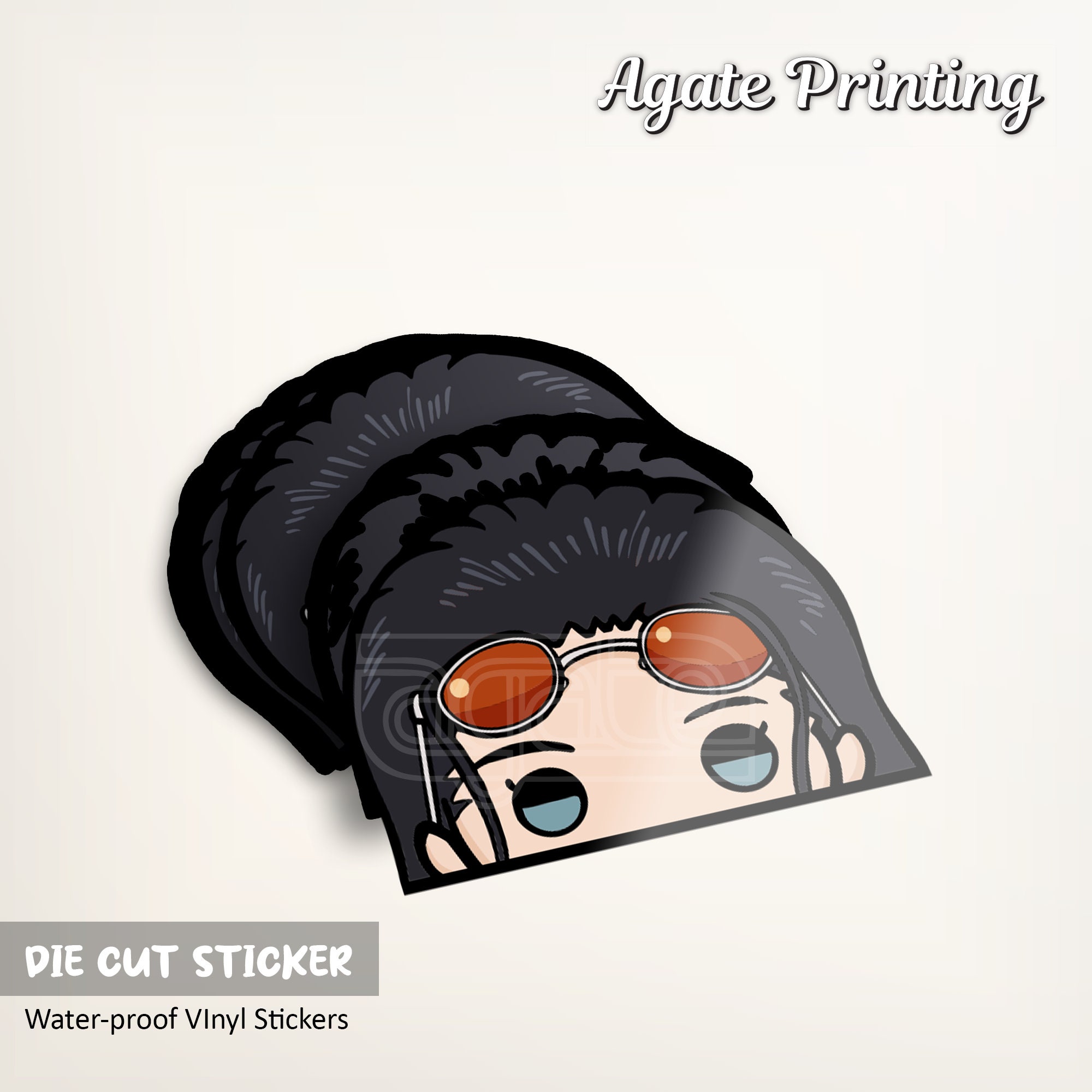 Nico Robin Peeking Vinyl Sticker One Piece Doodle Waterproof Sticker ...