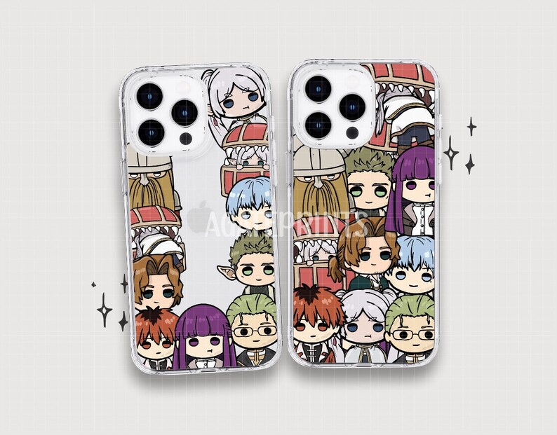 Frieren Chibi Phone Mobile Case for iPhone and Samsung Frieren Fern ...