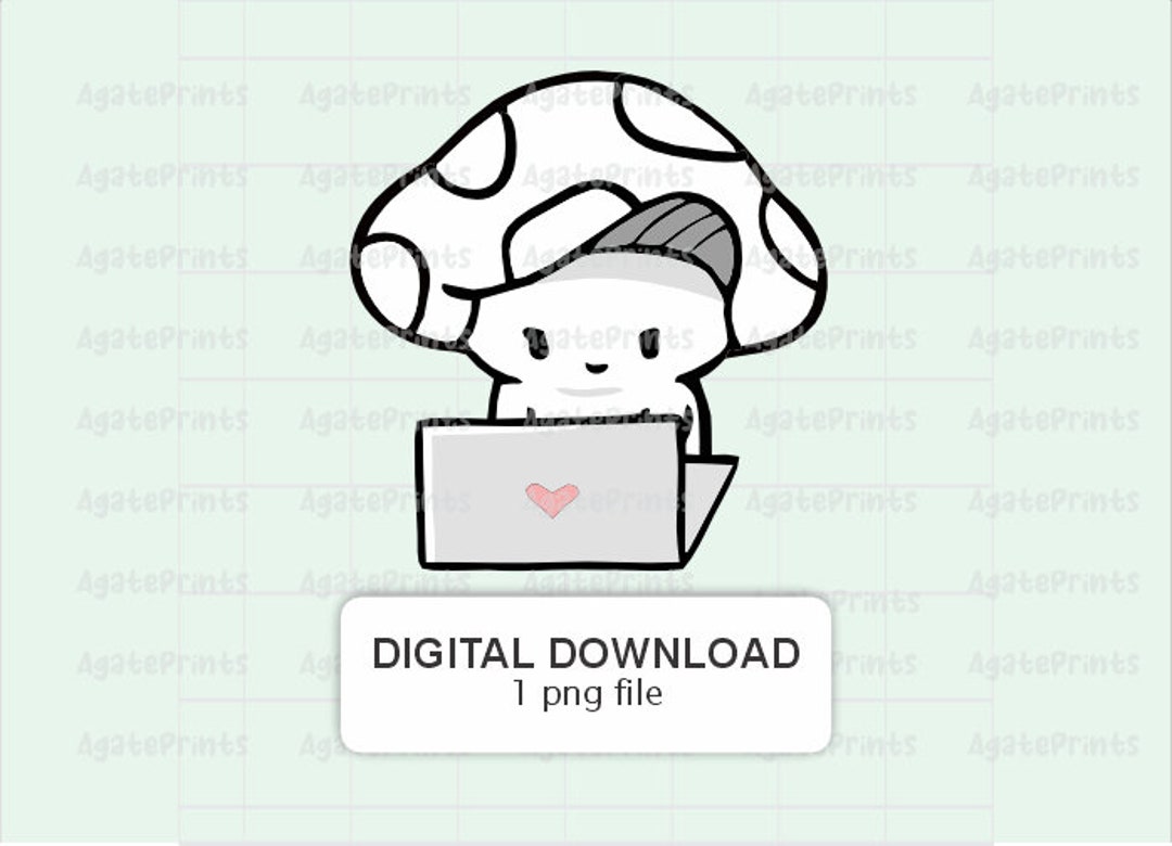 Working on a Laptop Doodle digital File Digital Printable Planner ...