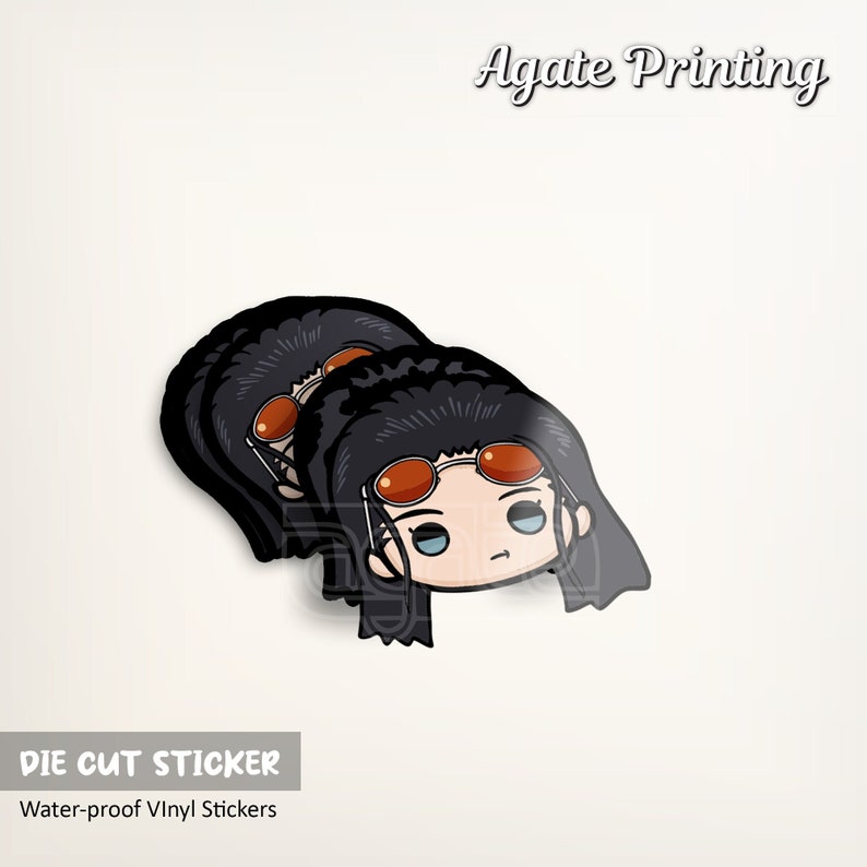 Nico Robin Peeking Vinyl Sticker One Piece Doodle Waterproof Sticker ...