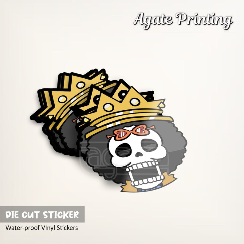 Soul Pirate Brook Peeking Vinyl Sticker One Piece Doodle Waterproof ...