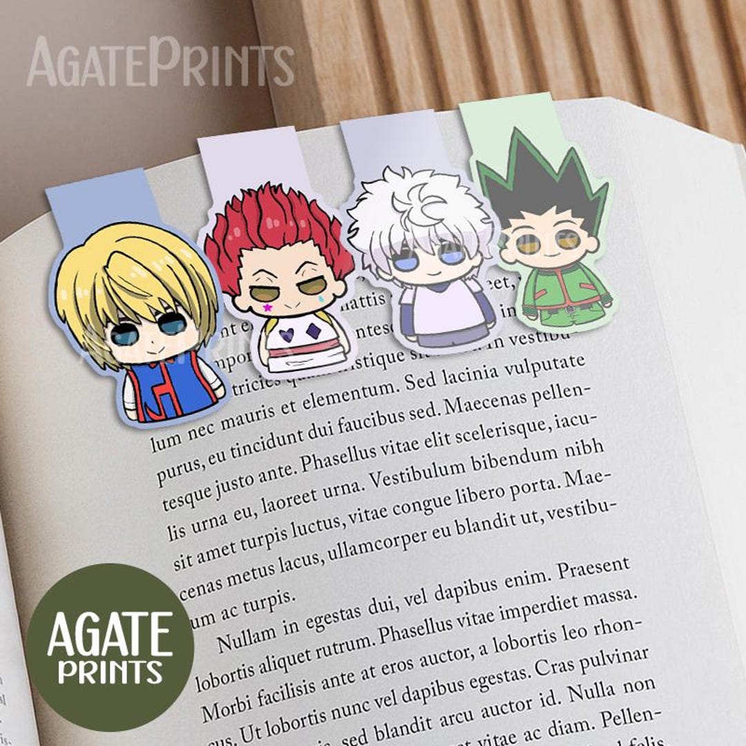 Hunter X Chibi Magnetic Bookmark – Book Accessories – Page Saver – Page ...