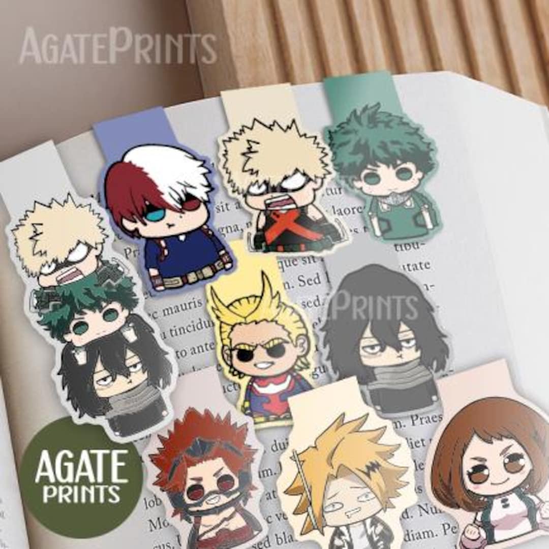 My Hero Academia Chibi Magnetic Bookmark MHA | Shoto Deku Bakugo All ...