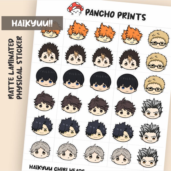 Haikyuu Printable Stickers - Etsy