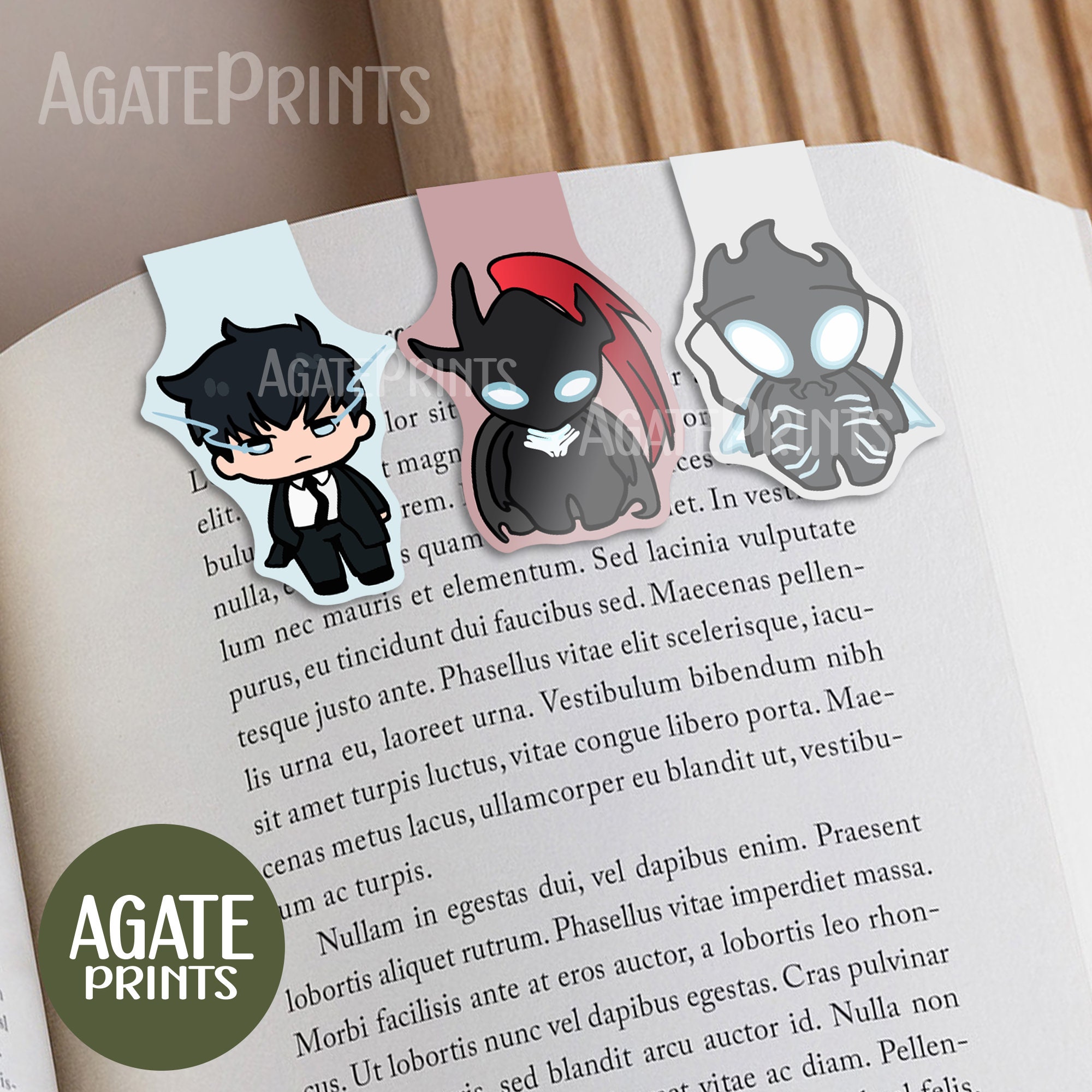 Solo Leveling Sung Jin Woo Chibi Magnetic Bookmark Book Accessories ...