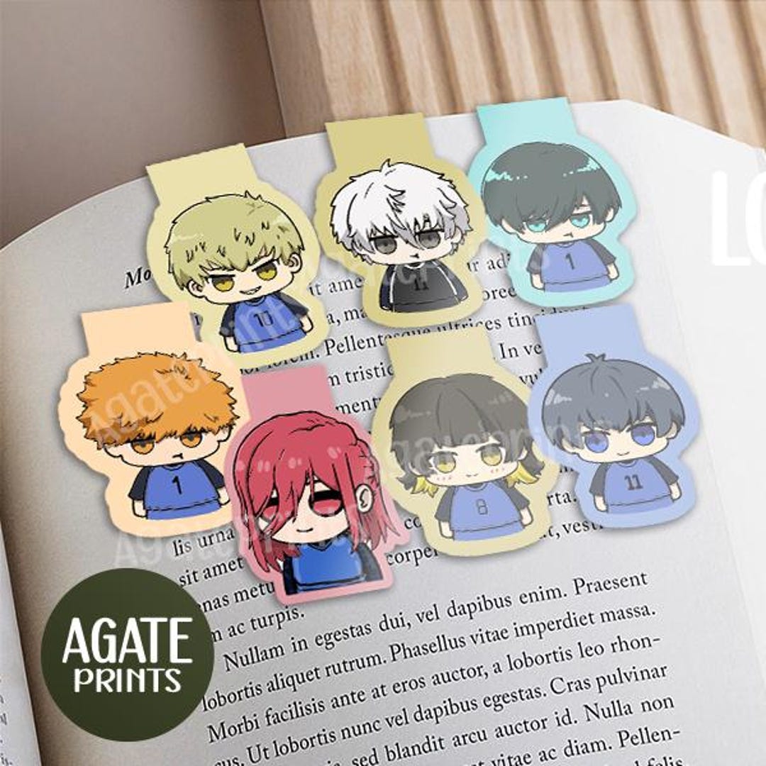 Block Anime Chibi Magnetic Bookmark – Book Accessories – Page Saver ...
