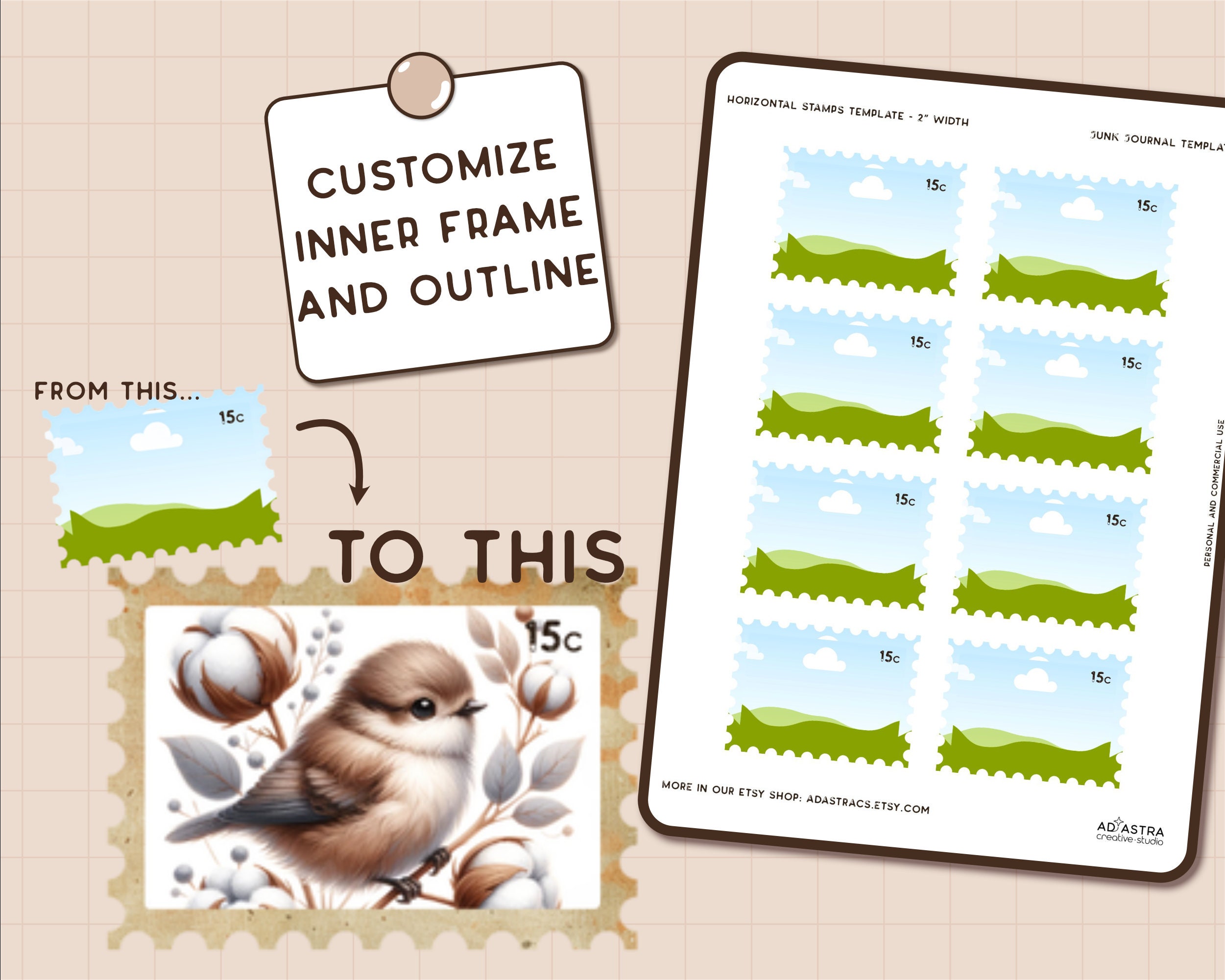 CANVA FRAMES / Canva Template for Creating Journaling Pages ...