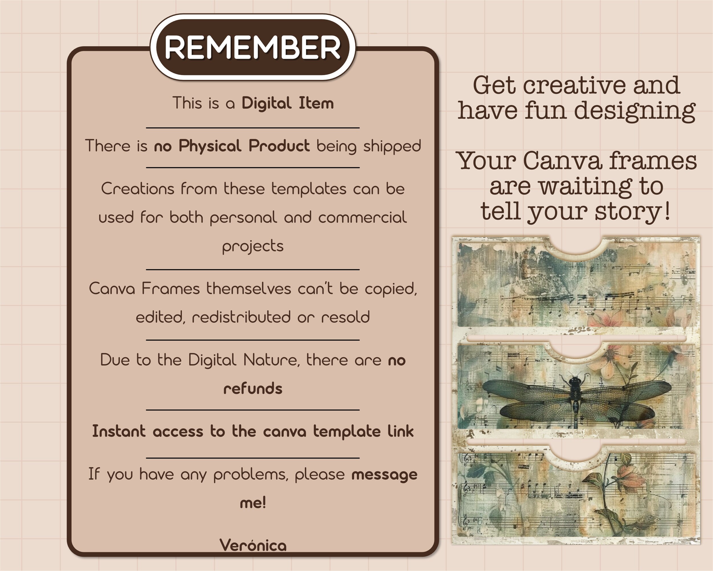 CANVA FRAMES / Canva Template for Creating Journaling Pages / Slot ...