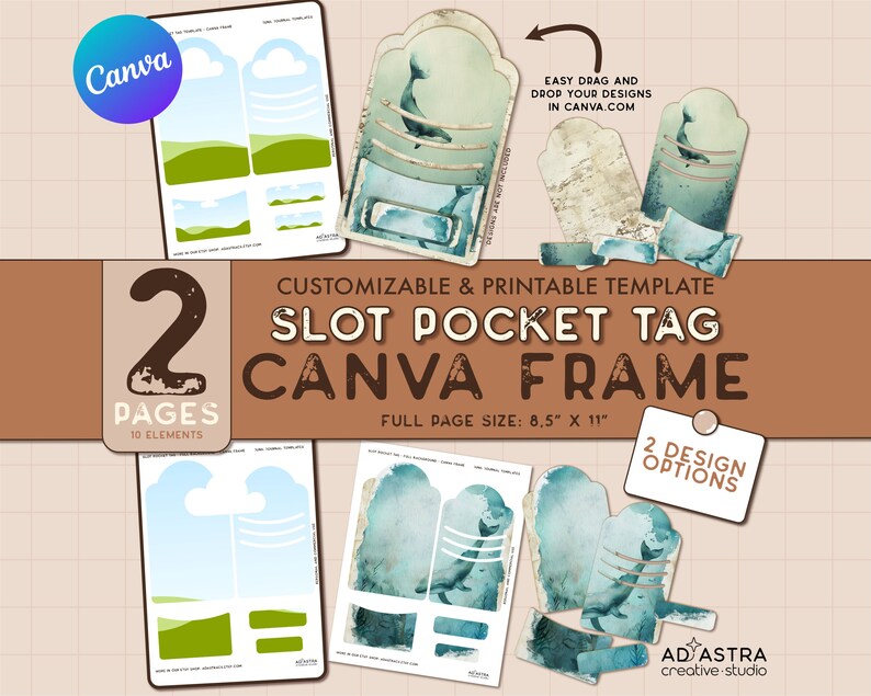 CANVA FRAMES / Canva Template for Creating Journaling Pages / Slot ...