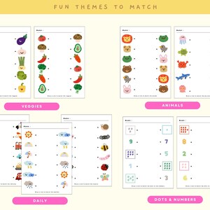 Preschool Tracing and Matching Worksheets Bundle, Tracing Worksheets ...