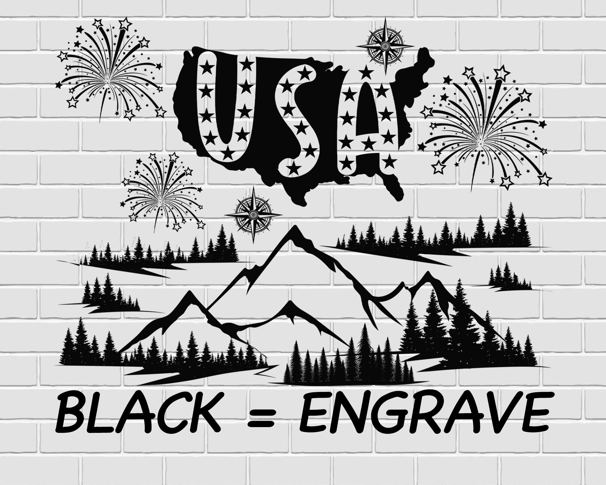 4th of July 40oz Laser Tumbler, USA SVG Laser File, 40oz Tumbler Laser ...