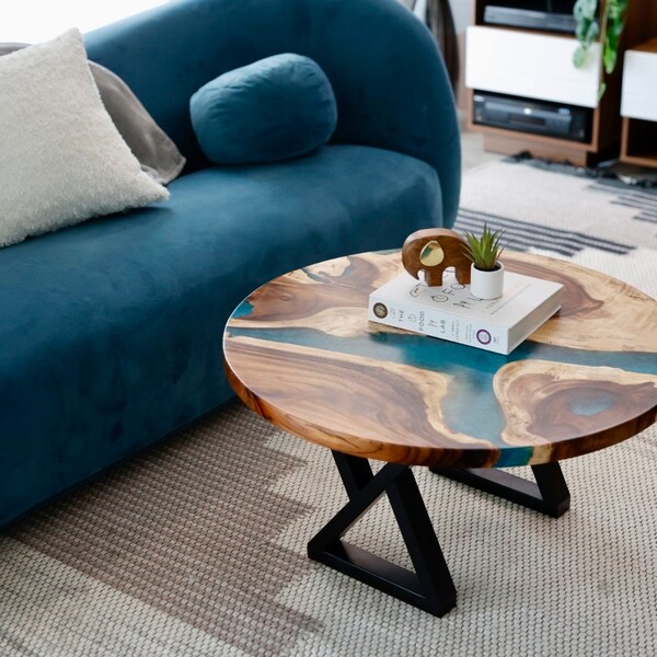 Blue Coffee Table - Etsy