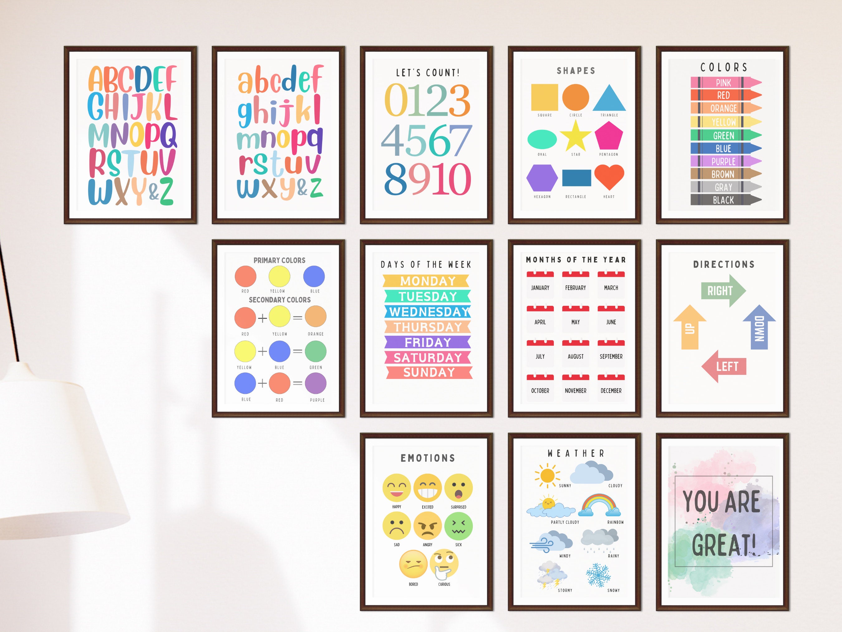 Printable Preschool Learning Kit: Abcs, 123s, Shapes, Colors, Toddler ...