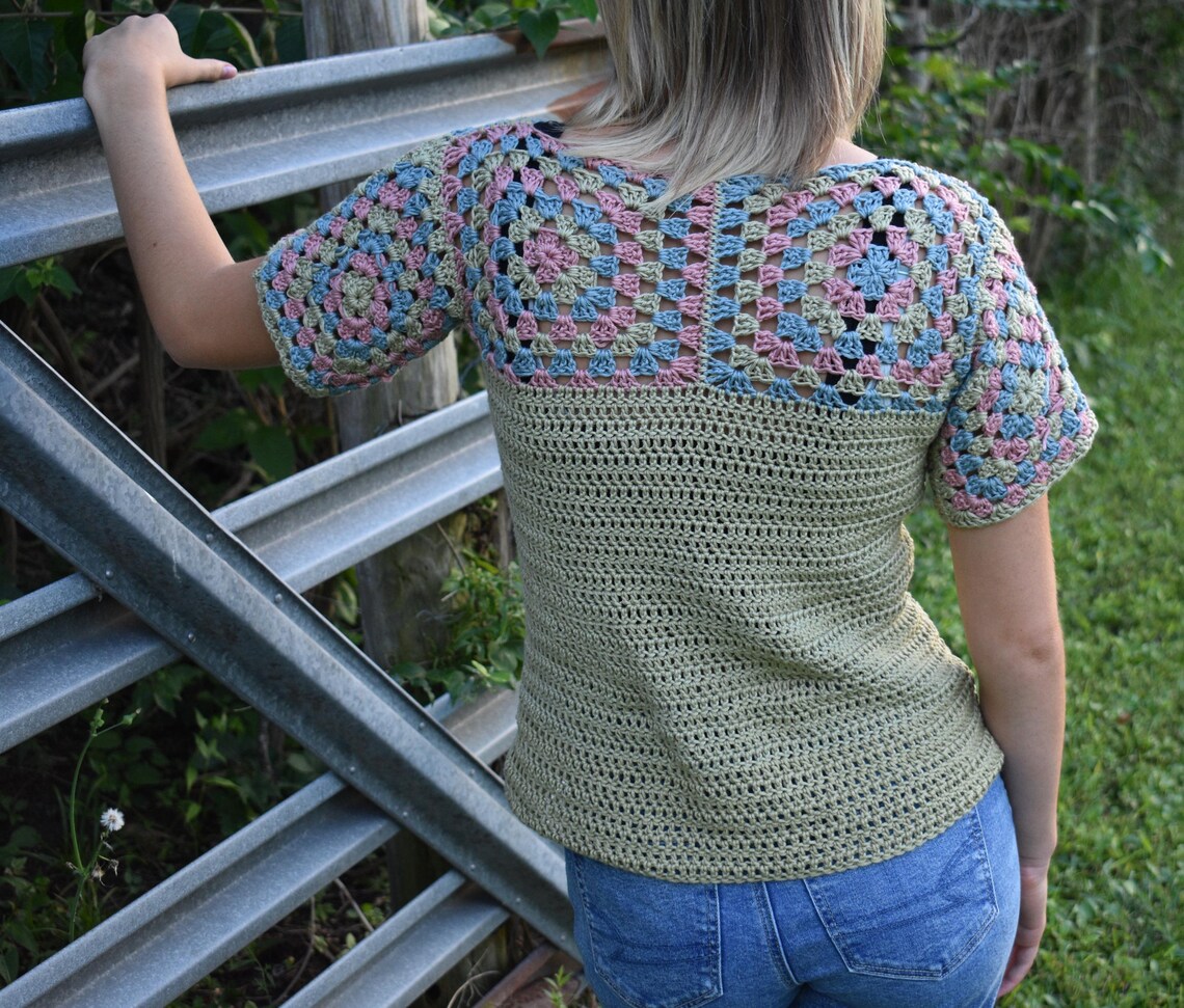 Quick and Easy Granny Square Tee Shirt Pattern - Etsy
